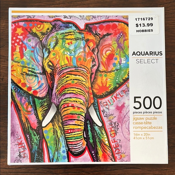 Dean Russo | Games | 50piece Jigsaw Puzzle Very Colorful Elephant ...